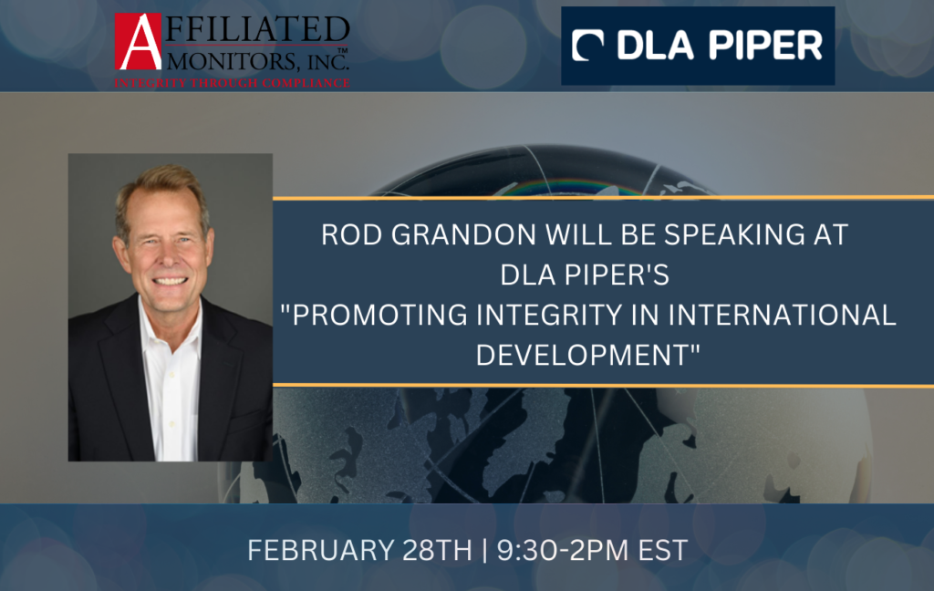 Rod Grandon Will Be Speaking at DLA Piper - "Promoting Integrity in International Development ...